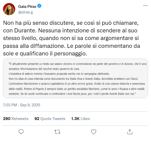 Gaia Piras Twitter/X