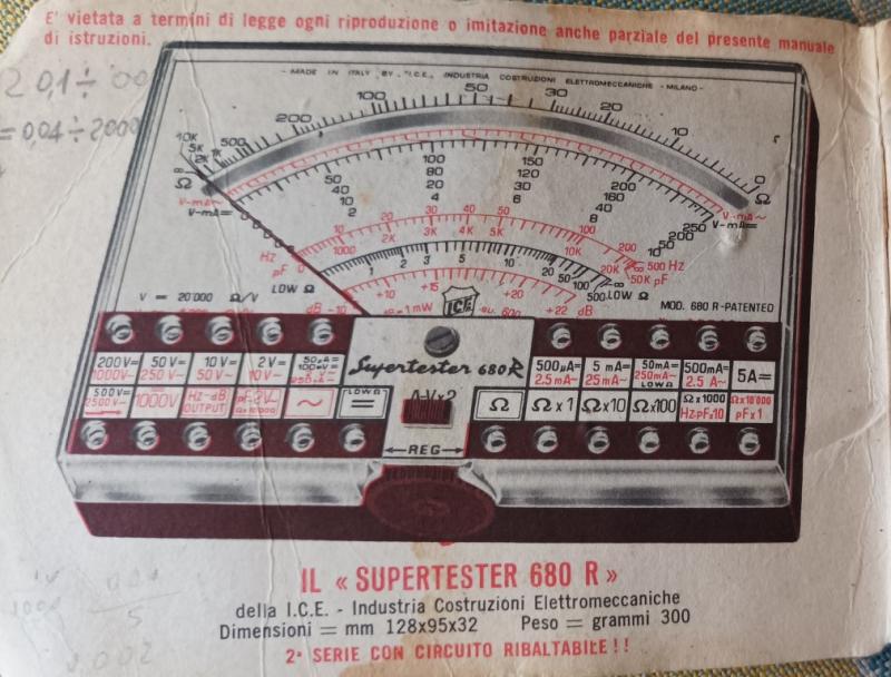 Multimetro ICE mod 680R 2 serie. - elettronidasalotto