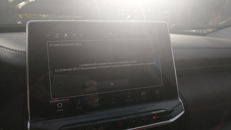 Errore Uconnect Box.