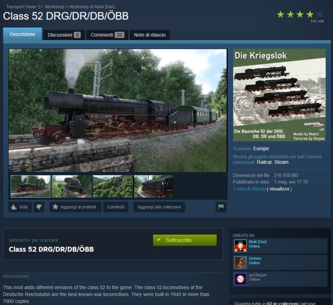 Class 52 DRG/DR/DB/ÖBB (Gr. 52 FS) - Mods di Rotabili Stranieri scaricabili