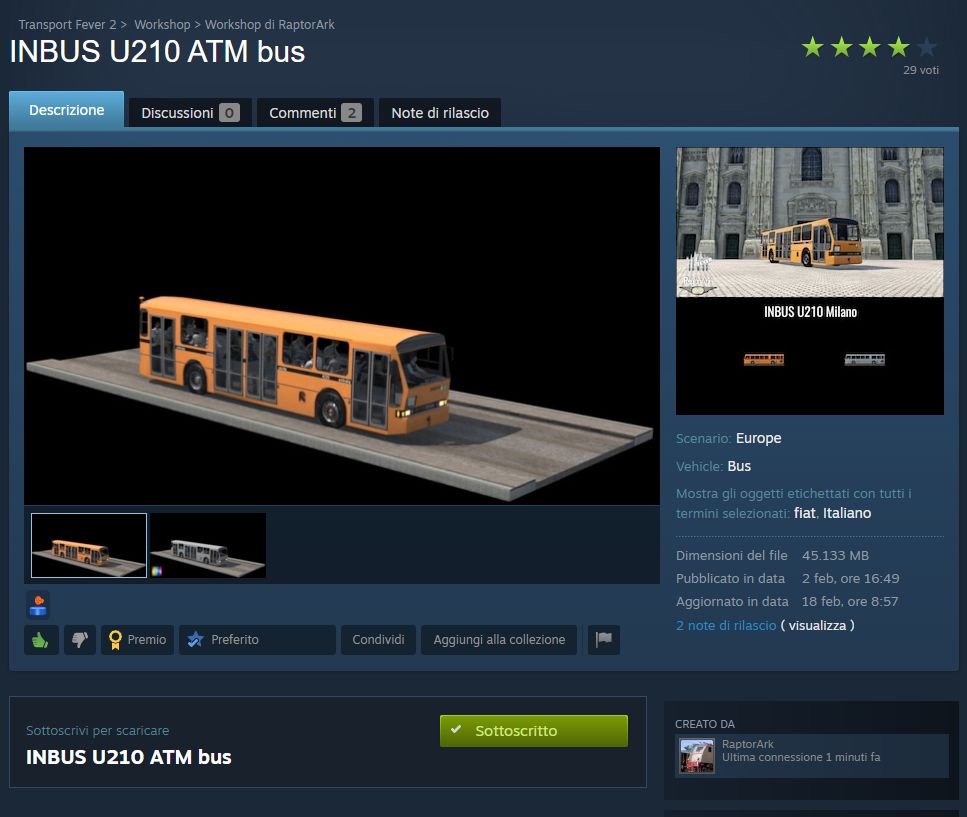 INBUS U210 ATM bus - Trams, autobus e filobus italiani