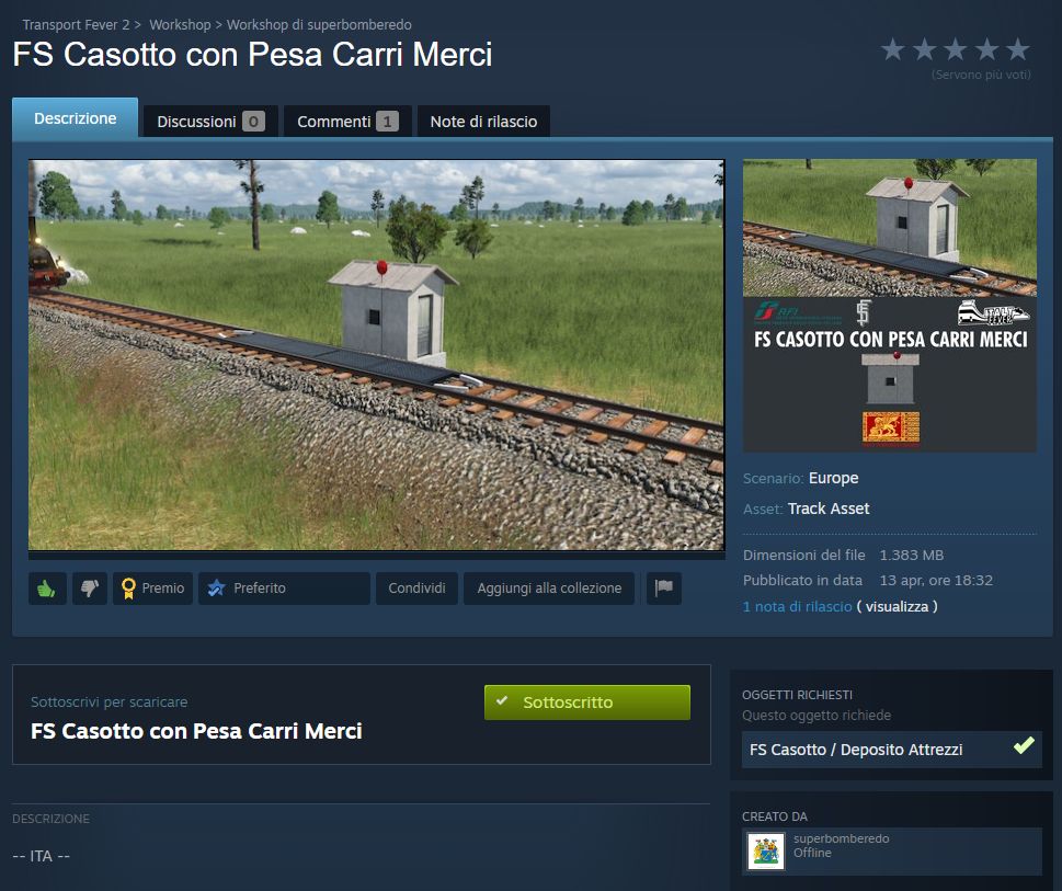 FS Casotto con Pesa Carri Merci